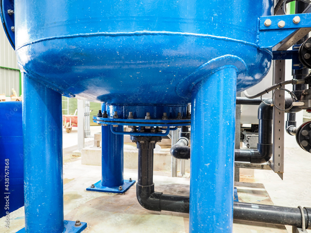 Tank of sand filter for remove dirty and particle from water in water ...