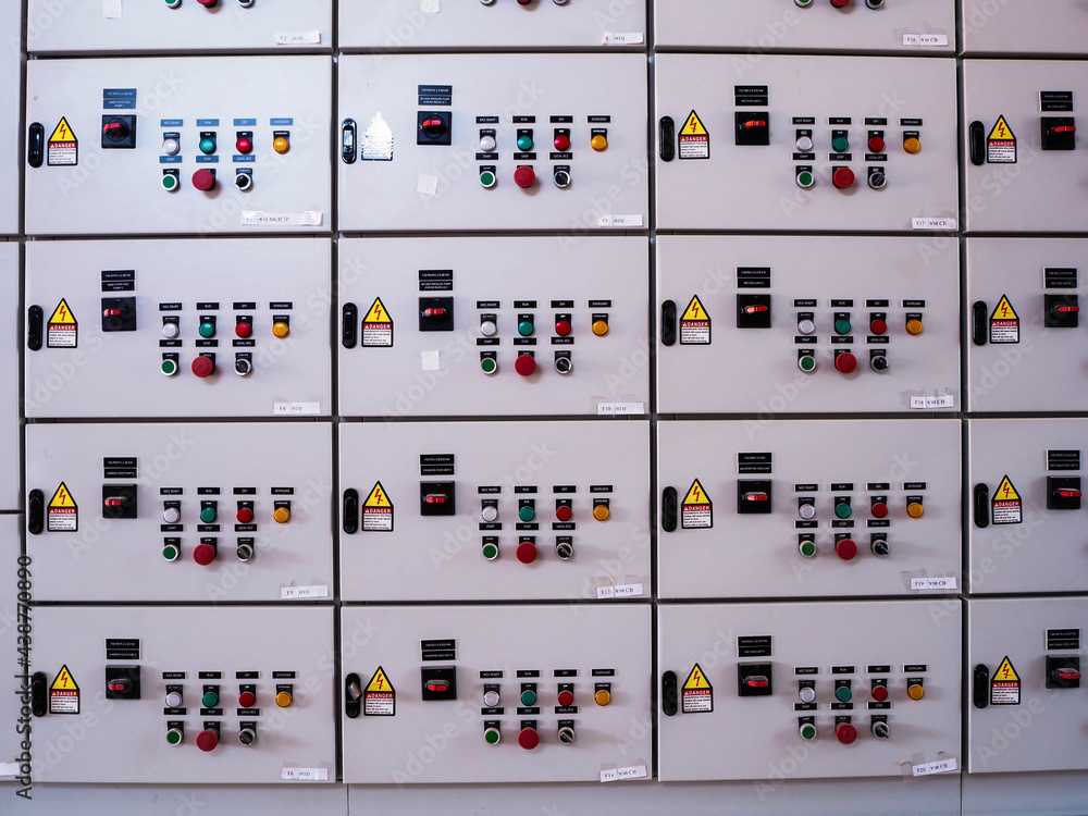 Electrical switchgear,Industrial electrical switch panel at substation ...