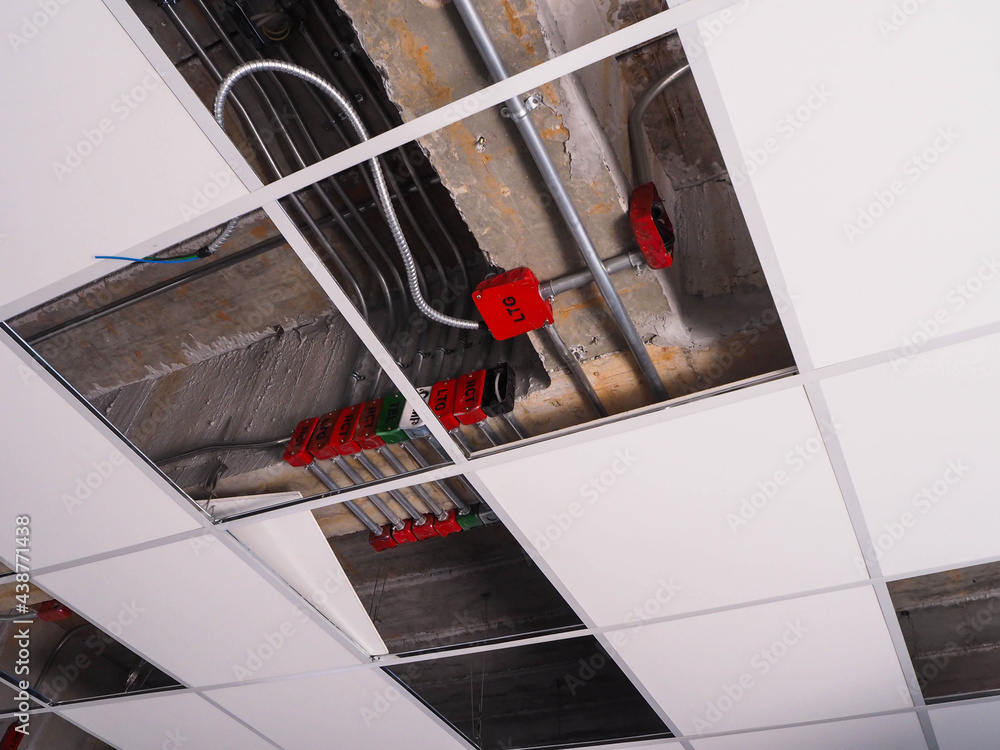 Cable tray in power plant. Stock Photo | Adobe Stock