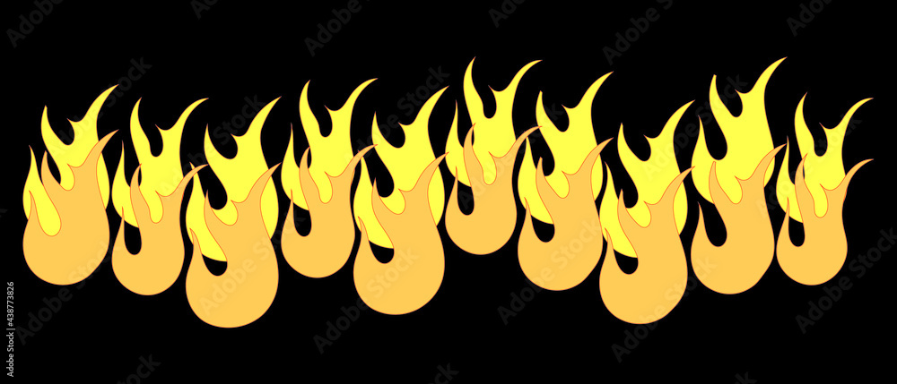 Fabric colorful flaming pattern design. Vector sweet playful summer ...