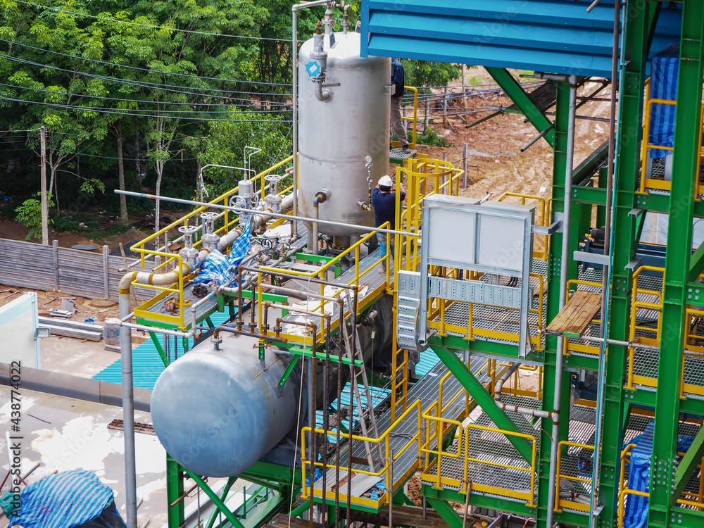 Deaerator systems and green structure platform of boiler systems in ...