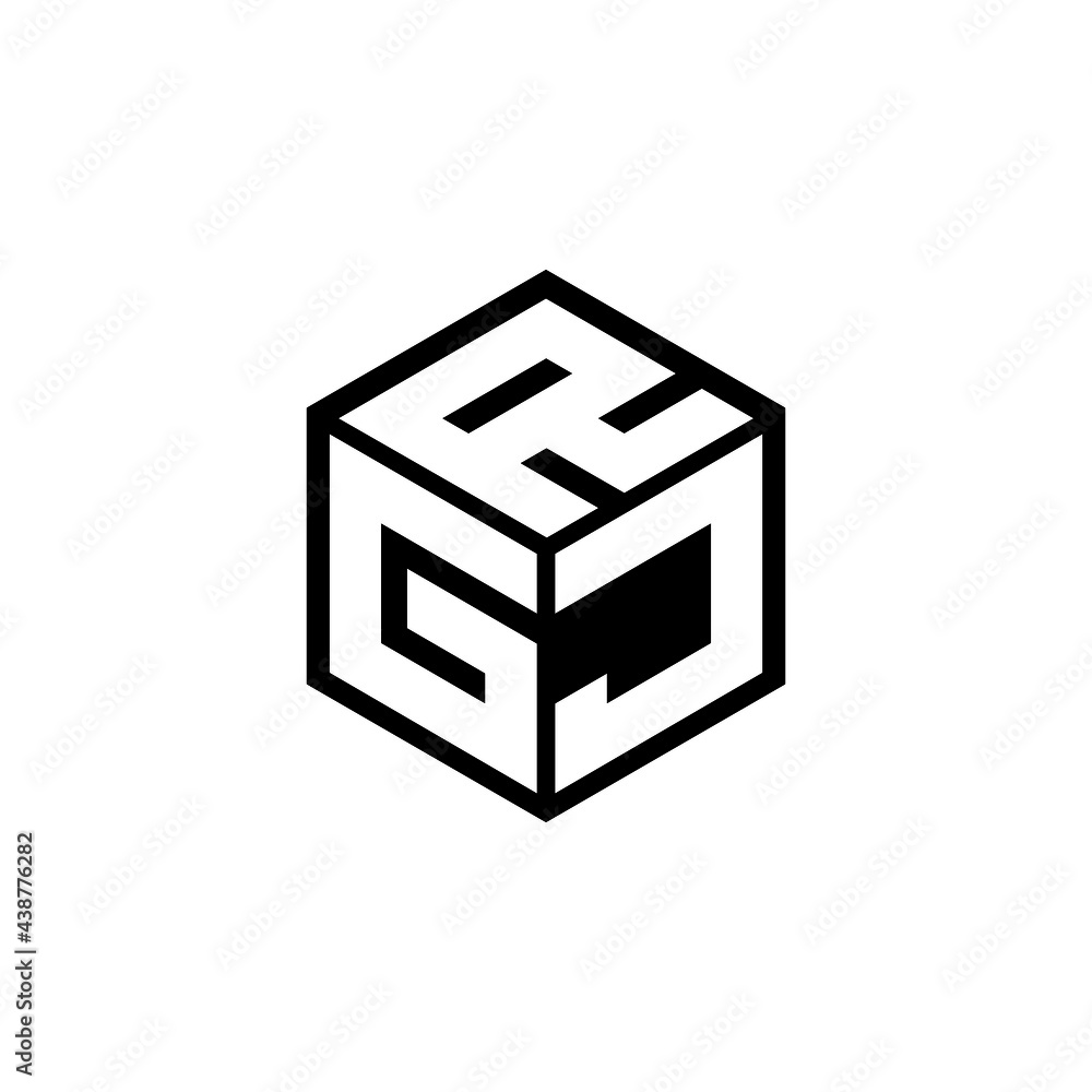 GJR letter logo design with white background in illustrator, vector ...