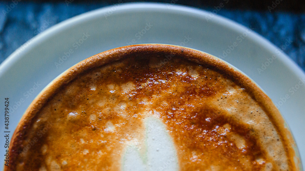 Top shot of coffee cup. Great colors combined with a great coffee ...