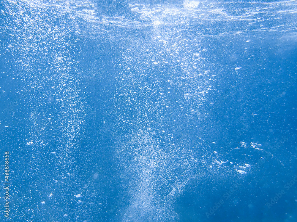 Underwater bubbles, under the Mediterranean sea, very suitable ...