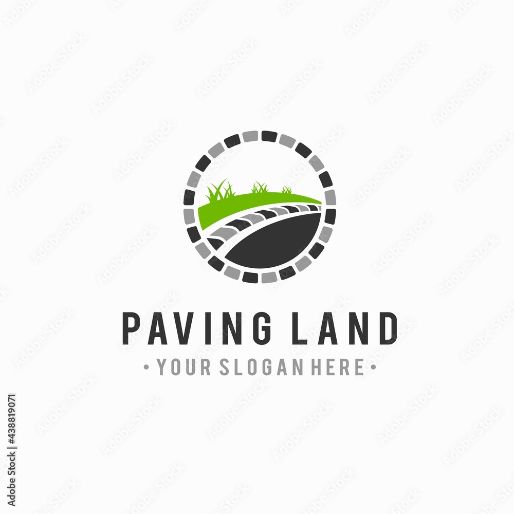 Paving landscape logo, paving vector Stock Vector | Adobe Stock
