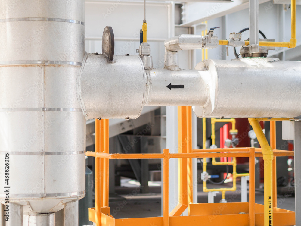 Fuel gas fitter systems in industry zone at Combined-Cycle Co ...