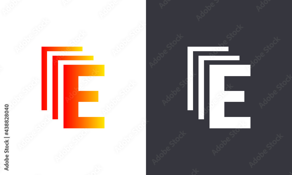 alphabet letters monogram icon logo EEE Stock Vector | Adobe Stock
