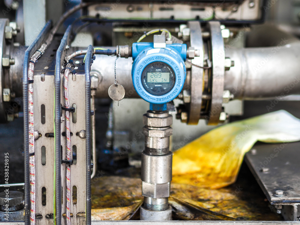 Pressure transmitter was installed in power plant. Stock Photo | Adobe ...