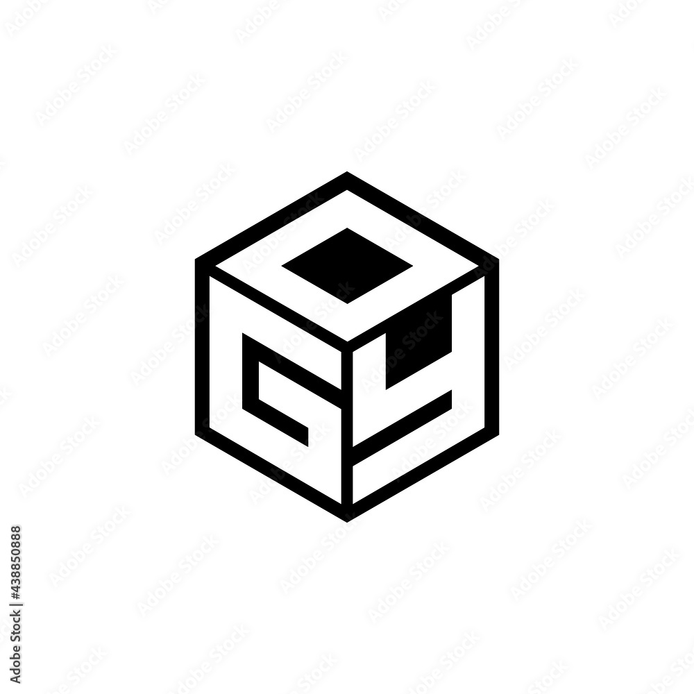 GYD letter logo design with white background in illustrator, vector ...