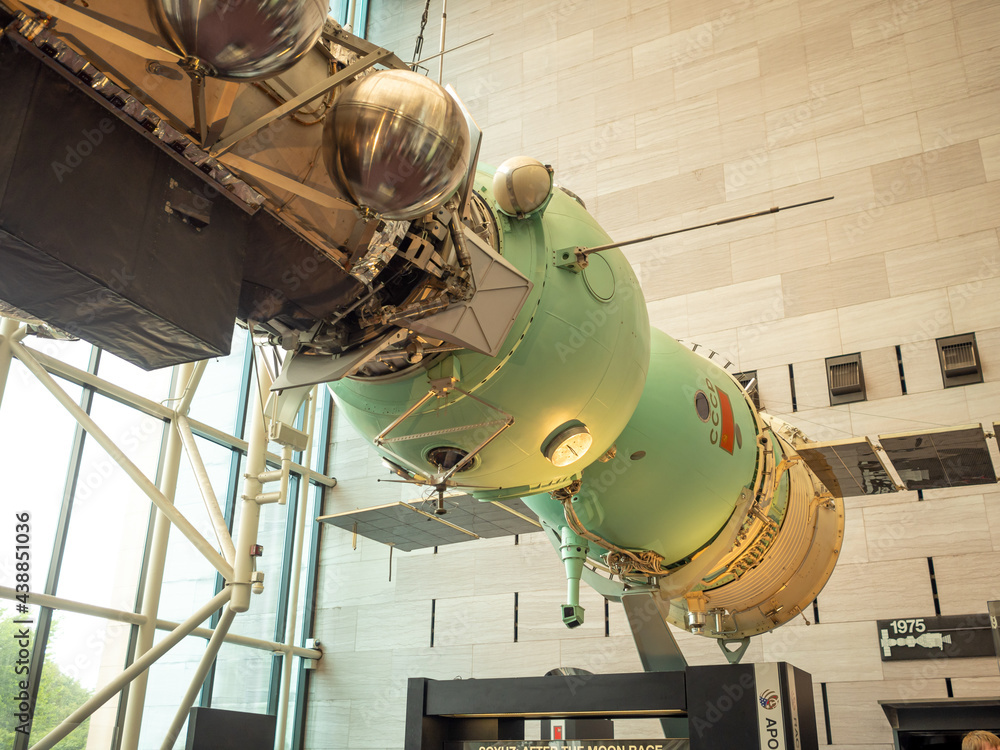 inside the Smithsonian National Air and Space Museum in Washington DC ...