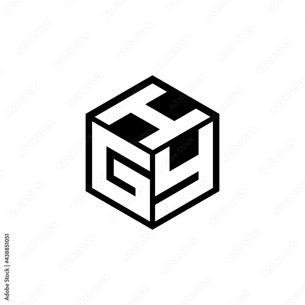 GYI letter logo design with white background in illustrator, vector ...