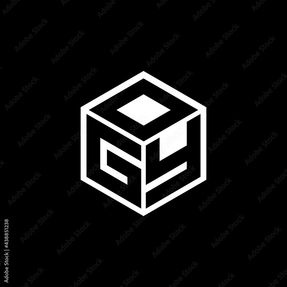 GYO letter logo design with black background in illustrator, vector ...