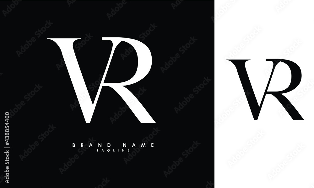 Alphabet letters Initials Monogram logo VR, RV, V and R Stock Vector ...
