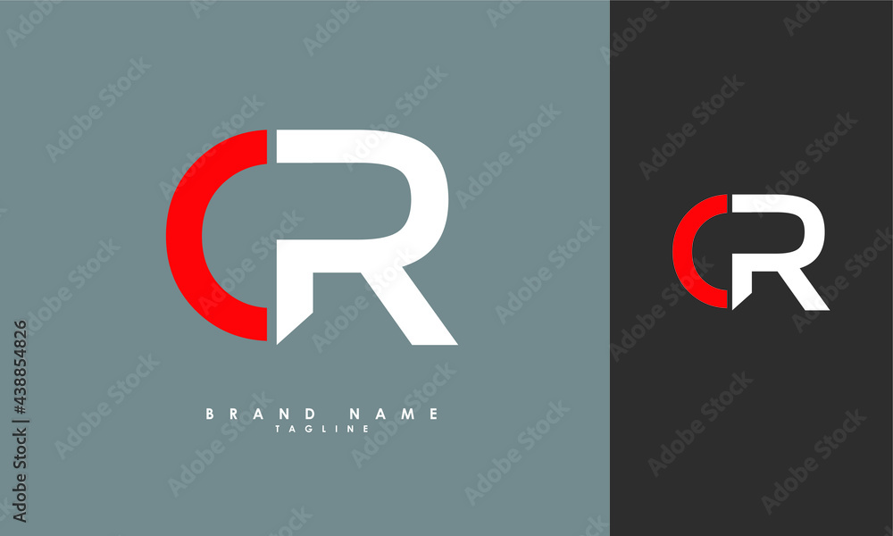 Alphabet letters Initials Monogram logo CR, RC, C and R Stock Vector ...