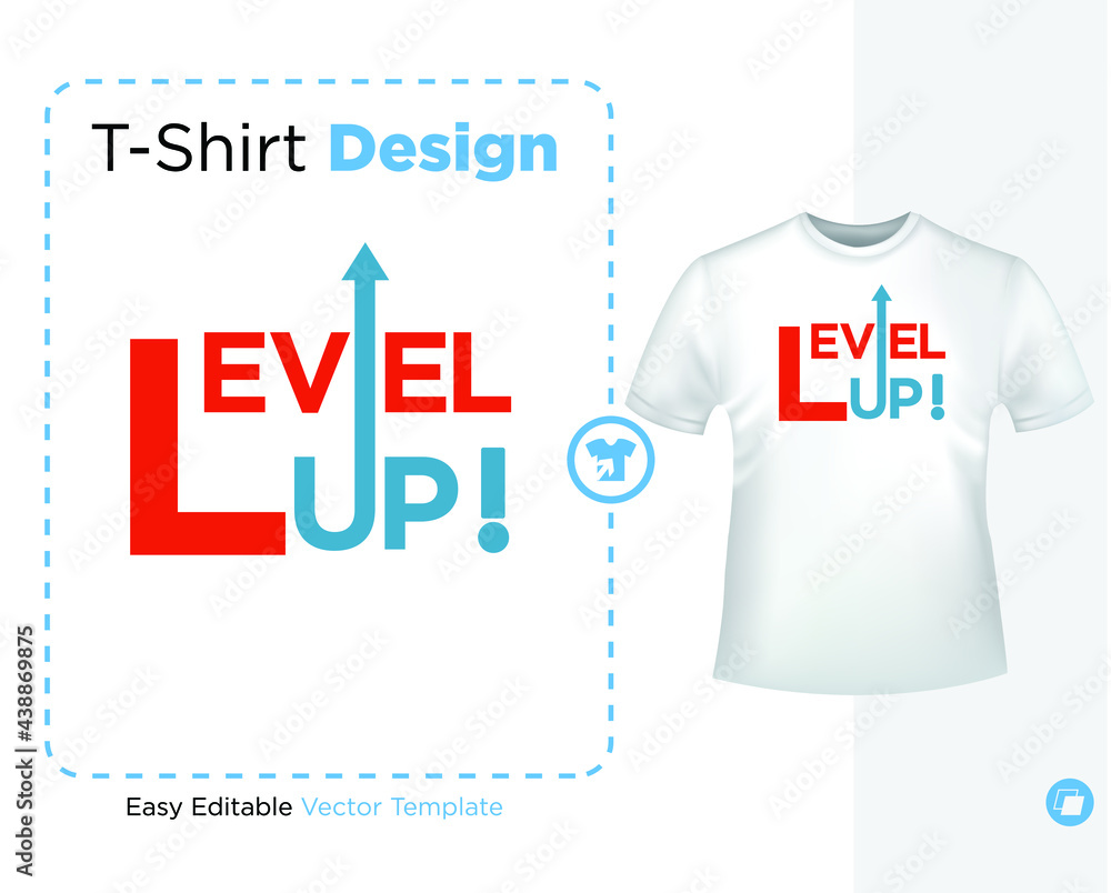 Modern Level Up Typography - vector design illustration, it can use for ...
