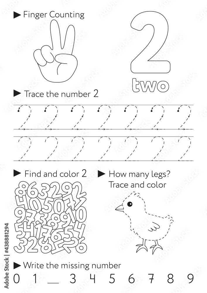 Worksheets for learning numbers. Learning and activity for kids. Number ...