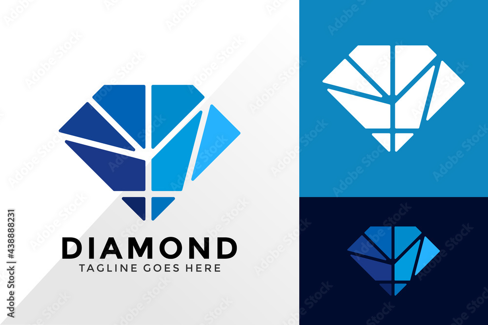 Diamond Crystal Logo Design, Brand Identity Logos Designs Vector ...