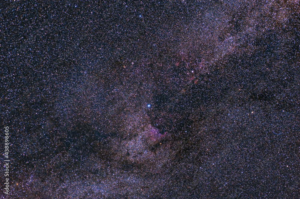 the Milky Way with part of the constellation of the Cygnus with the ...