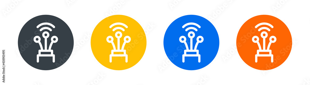 Fiber optic cable icon vector in color design. Vector illustration ...
