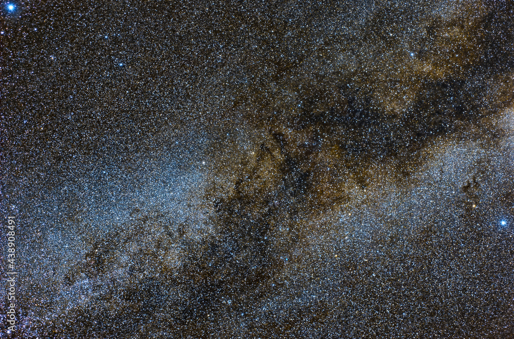 Star field with the Milky Way with part of the constellation of Lyra ...