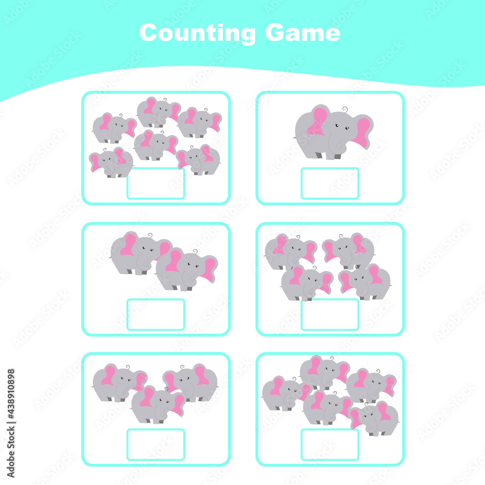 Counting game for preschool children. This worksheet is good for ...