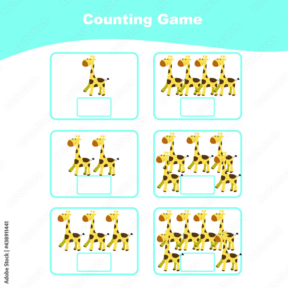Counting game for preschool children. This worksheet is good for ...