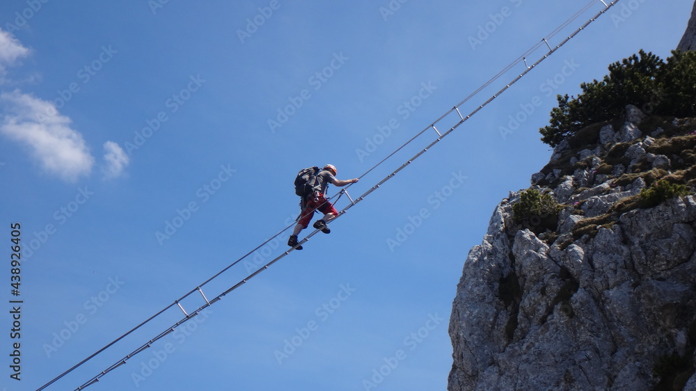 Via ferrata Donnerkogel Intersport klettersteig in Austrian Alps ...