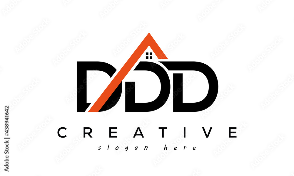 initial DDD letters real estate construction logo vector Stock Vector ...