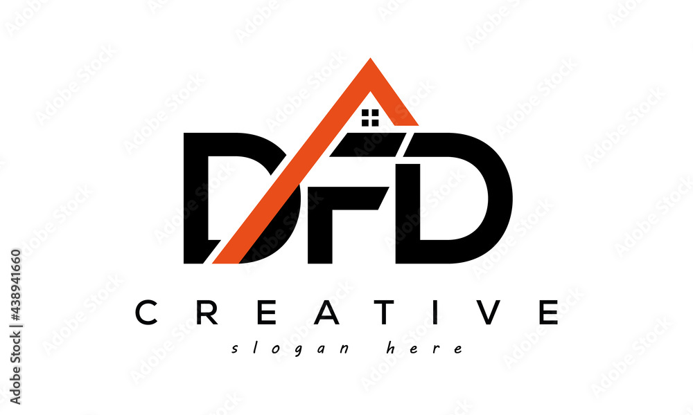 initial DFD letters real estate construction logo vector Stock Vector ...