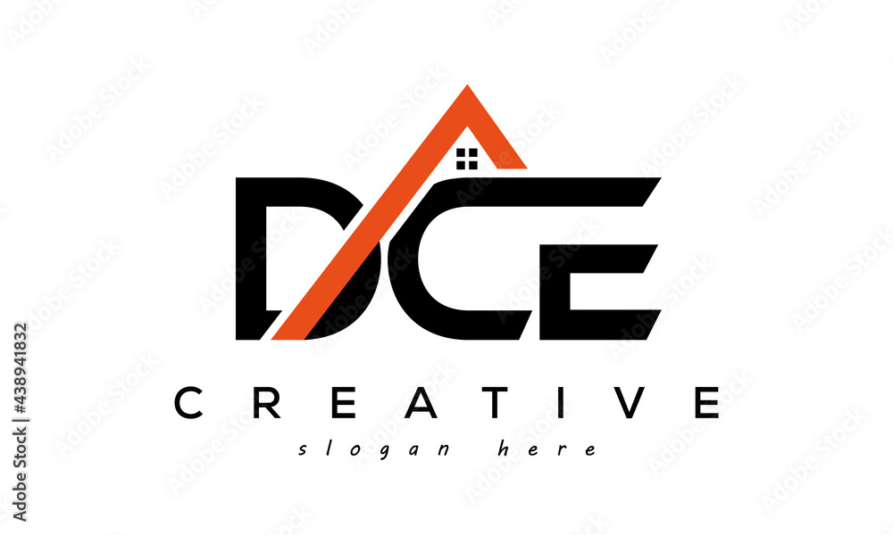 initial DCE letters real estate construction logo vector Stock Vector ...