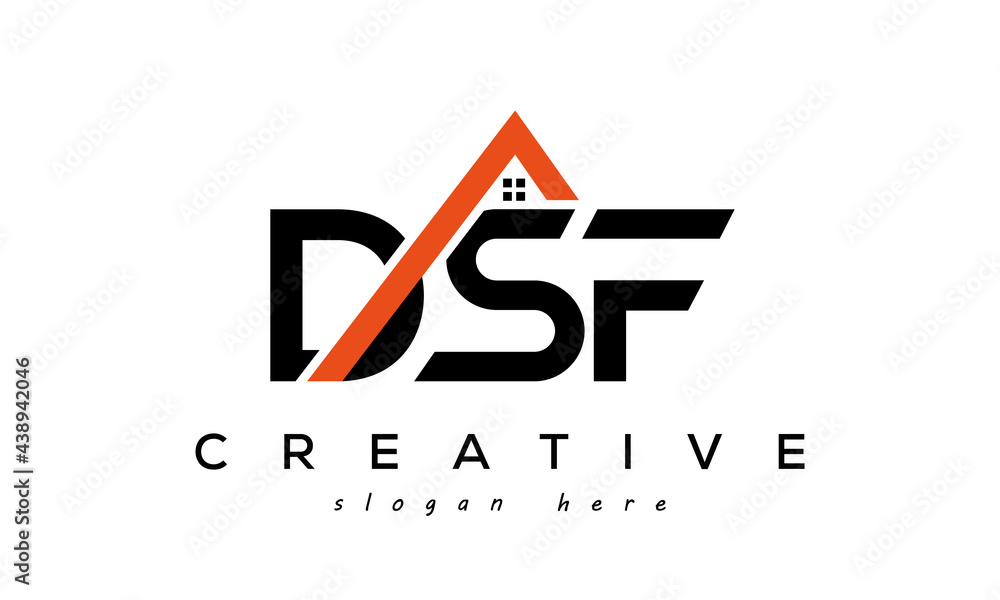 initial DSF letters real estate construction logo vector Stock Vector ...