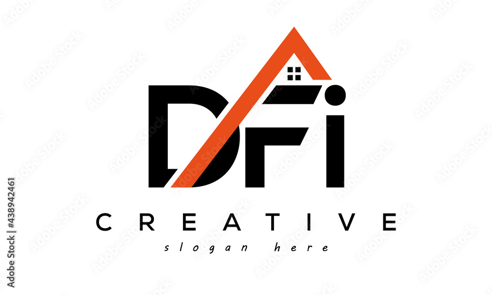 initial DFI letters real estate construction logo vector Stock Vector ...