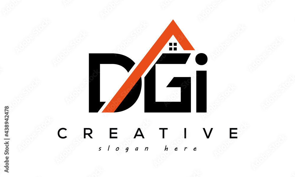 initial DGI letters real estate construction logo vector Stock Vector ...