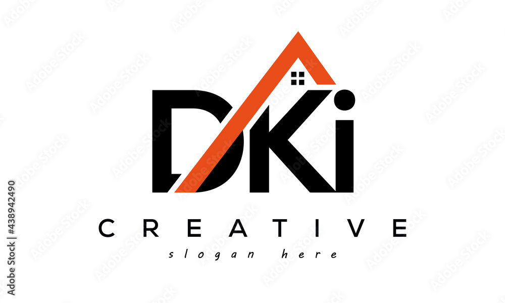 initial DKI letters real estate construction logo vector Stock Vector ...