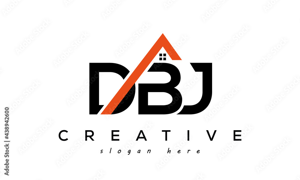 initial DBJ letters real estate construction logo vector Stock Vector ...