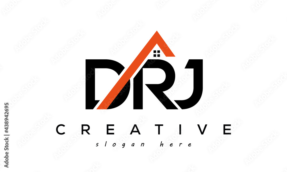 initial DRJ letters real estate construction logo vector Stock Vector ...