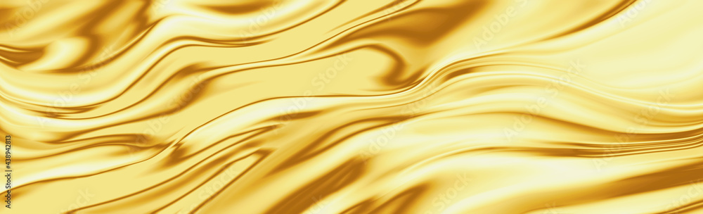 Gold silk wave background Stock-Illustration | Adobe Stock