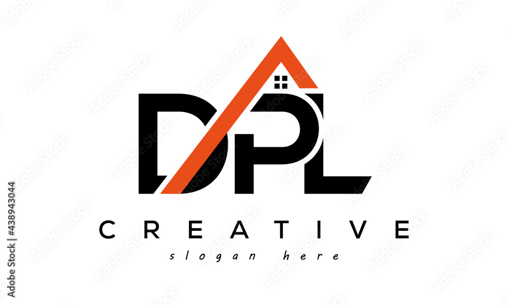initial DPL letters real estate construction logo vector Stock Vector ...