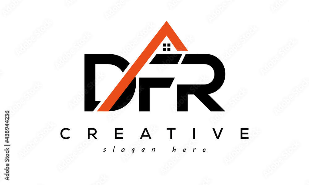 initial DFR letters real estate construction logo vector vector de ...