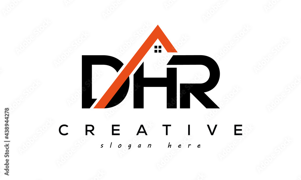 initial DHR letters real estate construction logo vector Stock Vector ...