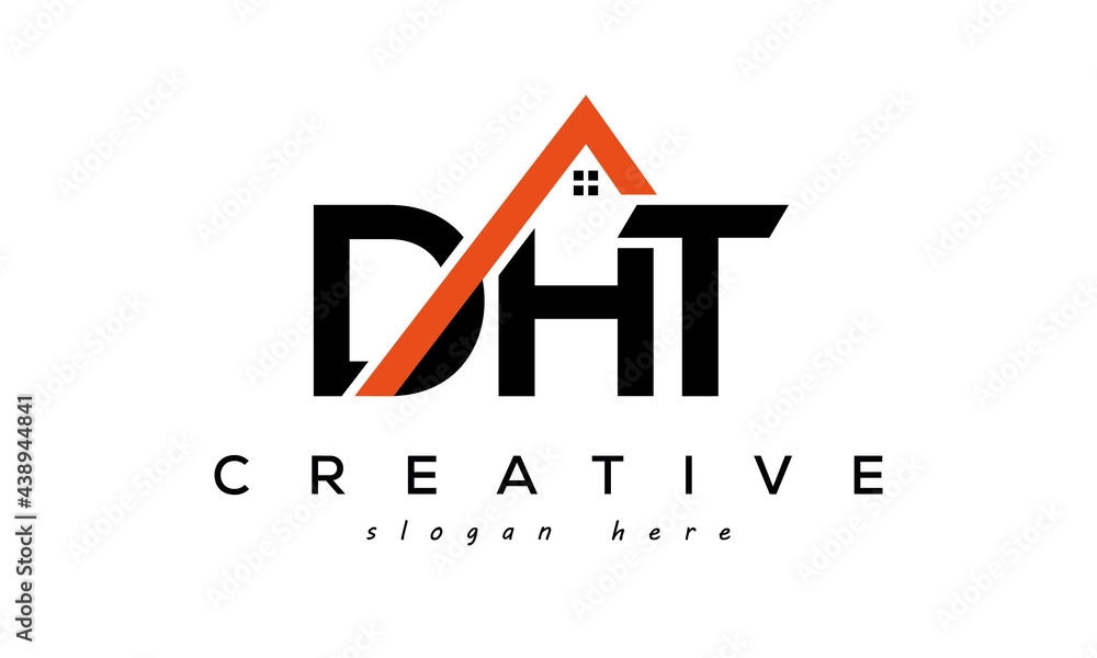 initial DHT letters real estate construction logo vector Stock Vector ...