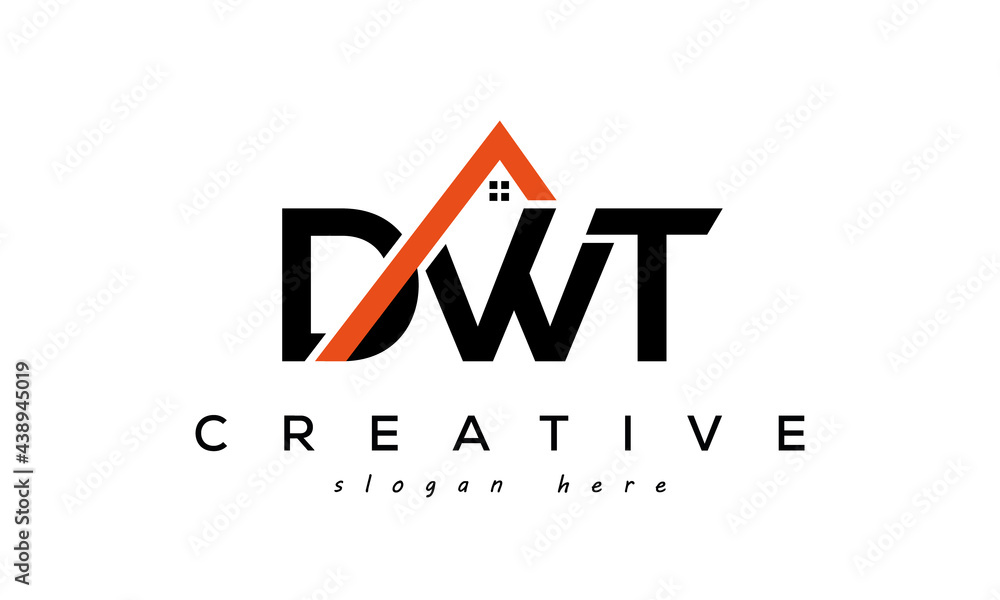 initial DWT letters real estate construction logo vector Stock Vector ...