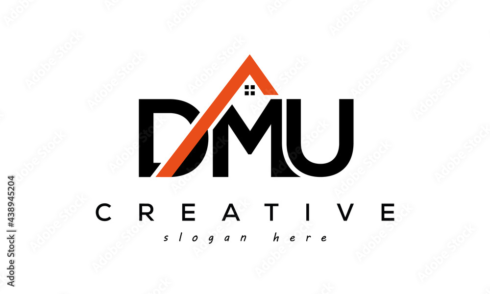 initial DMU letters real estate construction logo vector Stock Vector ...