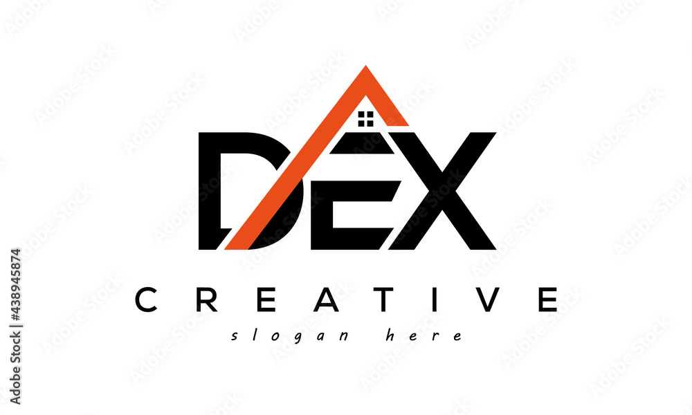 initial DEX letters real estate construction logo vector Stock Vector ...