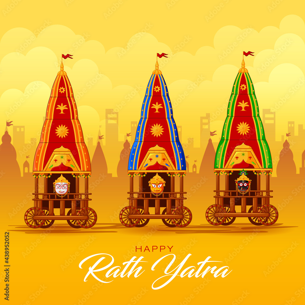 Lord Jagannath Puri Odisha God Rathyatra Festival. God wearing mask ...