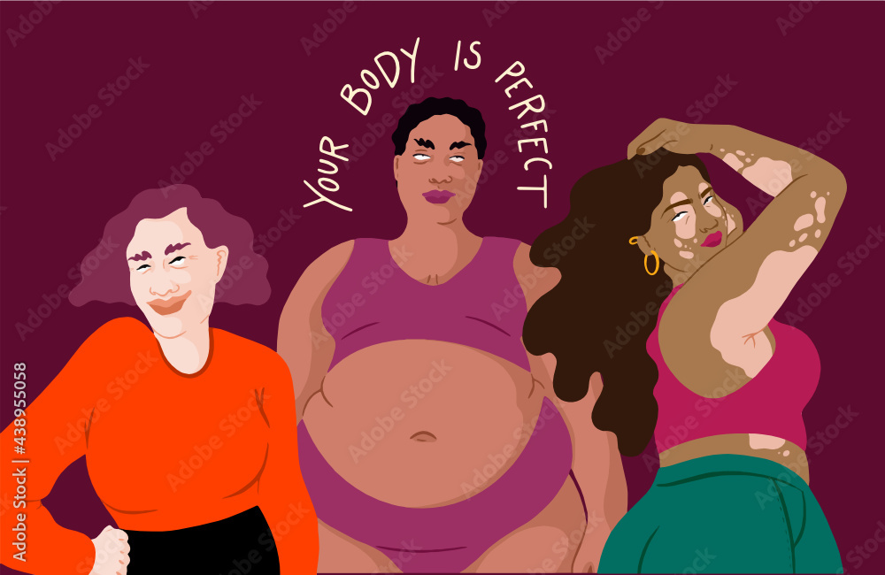 Your body is perfect. Showing three women with different body types ...