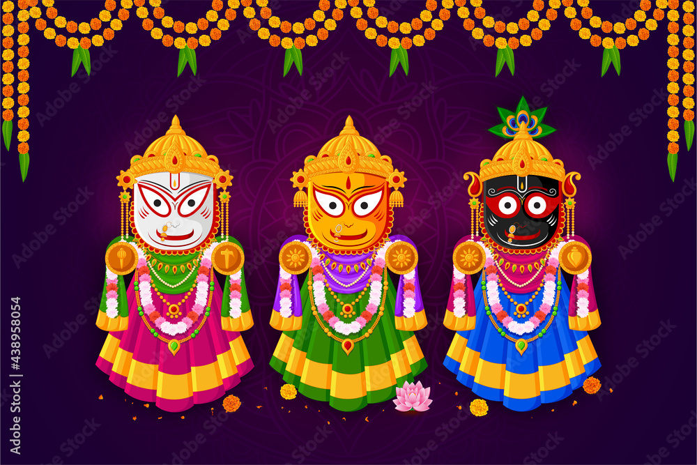 Lord Jagannath Puri Odisha God Rathyatra Festival. God wearing mask ...