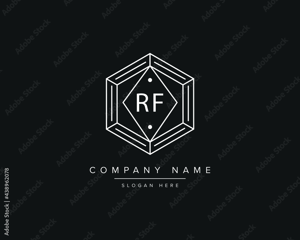 Alphabet letter RF logo design vector Stock Vector | Adobe Stock