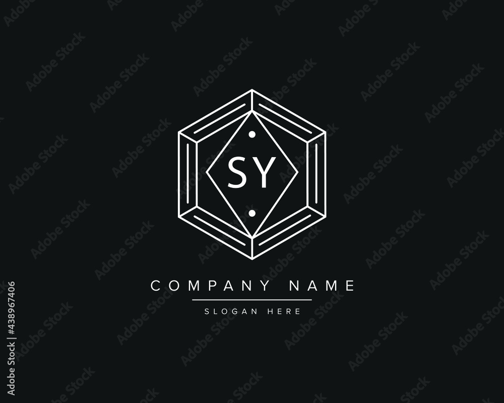 Alphabet letter SY logo design vector Stock Vector | Adobe Stock