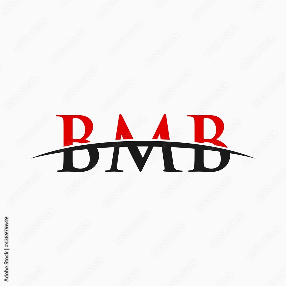 BMB initial overlapping movement swoosh horizon, logo design ...